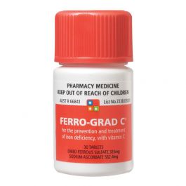 Ferro Gradumet & Vitamin C 30 Tablets (S2) - The Online Pharmacy