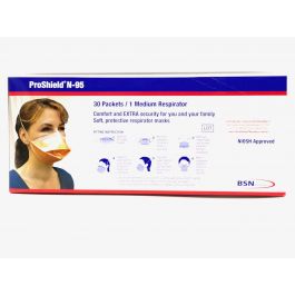 ProShield N95 Medium Size Face Mask 30 Pack Individually Sealed Units ...