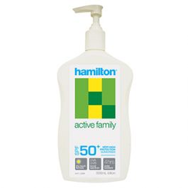 Hamilton Active Family Sunscreen Lotion SPF50+ 500ml - The Online Pharmacy