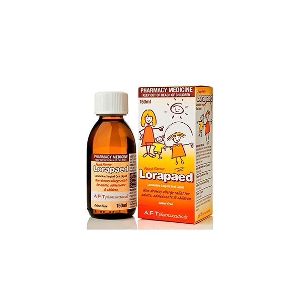 Lorapaed Non Drowsy Allergy Relief Peach Flavour 150ml (S2) - The ...