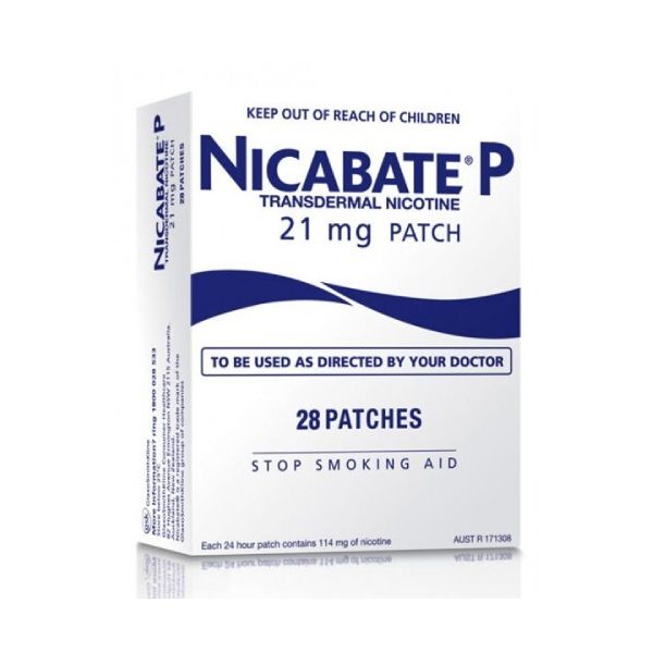 Nicabate P Transdermal Nicotine 21mg 28 Patches - The Online Pharmacy