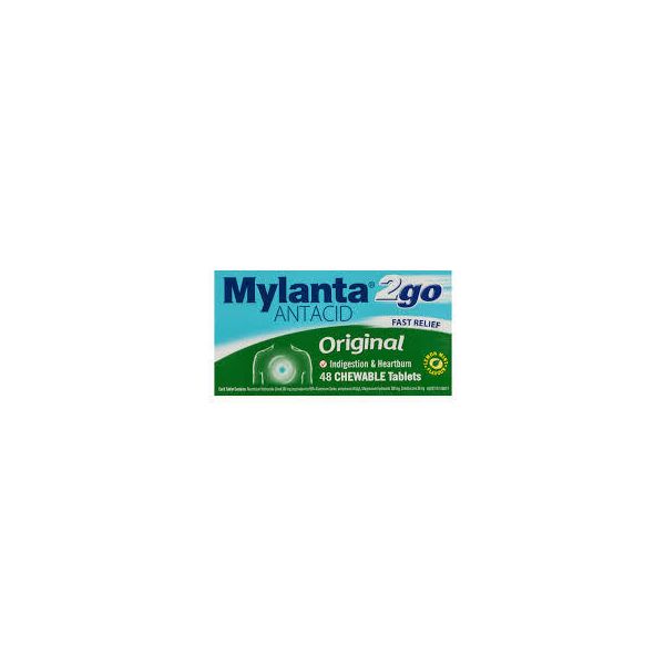 Mylanta 2Go Original Chewable 48 Tablets - The Online Pharmacy