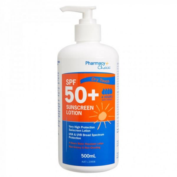 Pharmacy Choice Dry Touch SPF 50+ Sunscreen Lotion 500mL - The Online ...