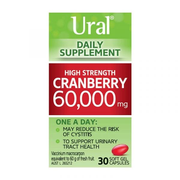 Ural High Strength Cranberry 60000mg 30 Capsules - The Online Pharmacy
