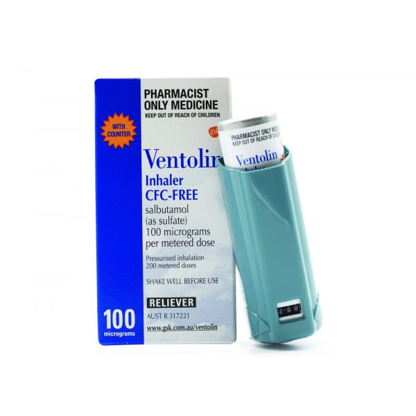 Ventolin Inhaler Dose Counter 100mcg MDI 200 Dose (S3) - The Online ...