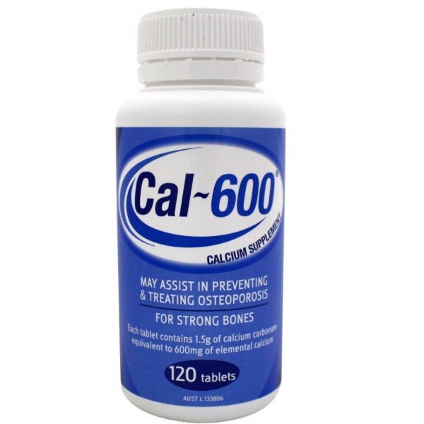 Cal-600 Calcium Supplement 120 Tablets - The Online Pharmacy