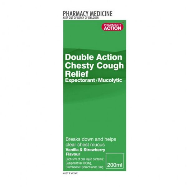Pharmacy Action Double Action Chesty Cough Relief 200ml (S2) - The ...