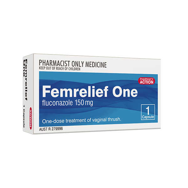 Pharmacy Action Femrelief One 150mg 1 Capsule (S3) - The Online Pharmacy