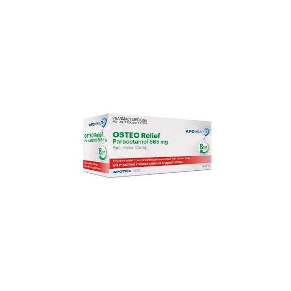 ApoHealth Osteo Relief Paracetamol 665mg 96 Tablet Blister Pack (S3 ...