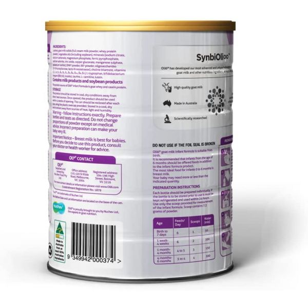 Oli 6 Stage 1 Dairy Goat Infant Formula 800g - The Online Pharmacy